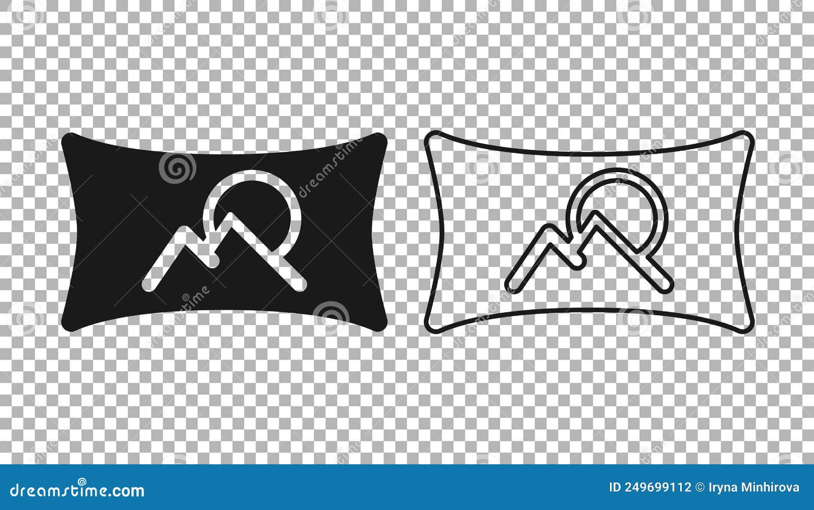 Black Wide Angle Picture Icon Isolated on Transparent Background ...