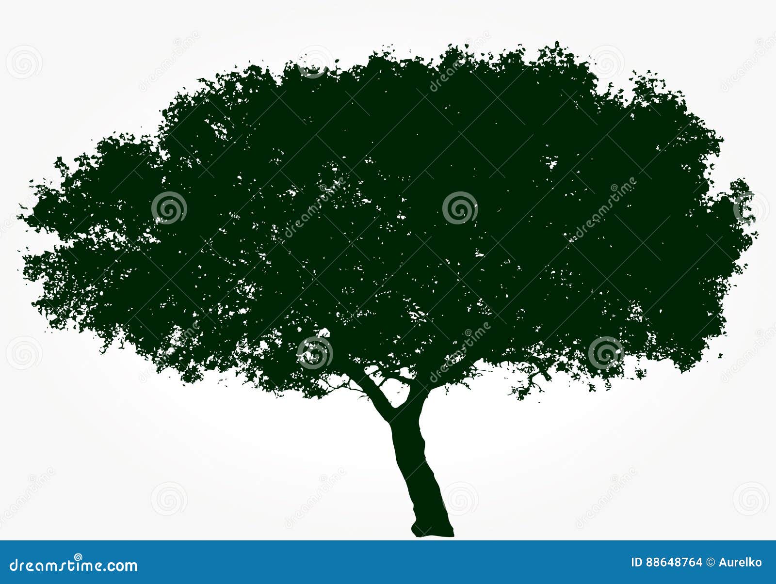 Wide Tree Vector Illustration | CartoonDealer.com #8415866