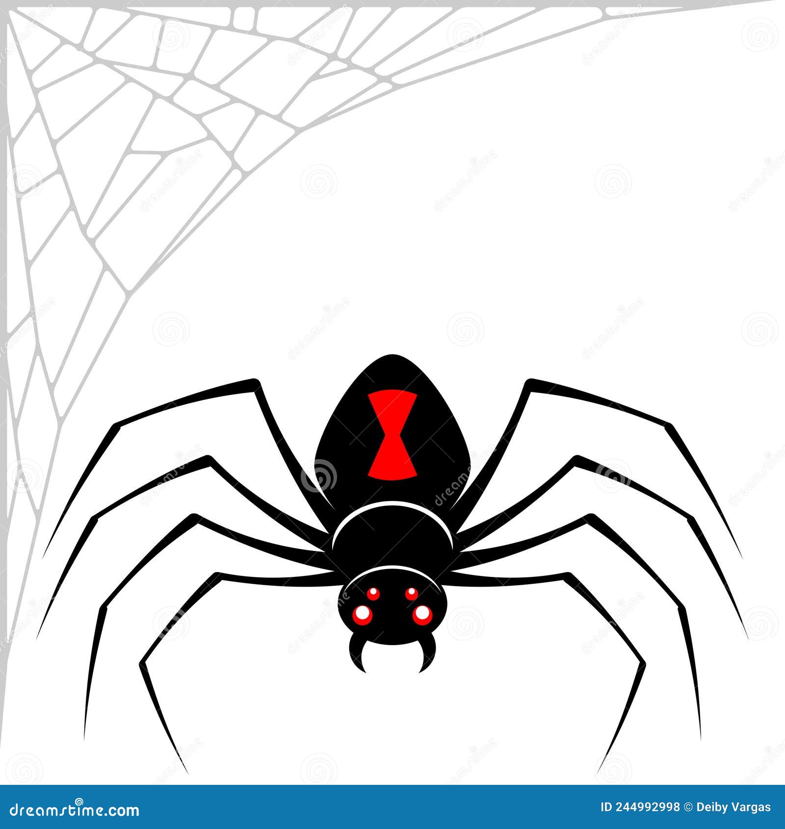 Black widow spider design stock vector. Illustration of graphic - 244992998