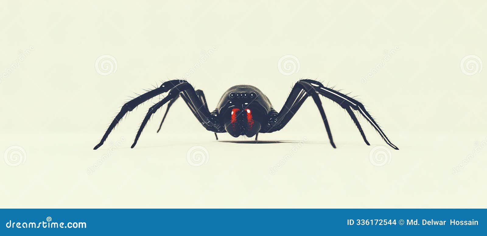 Black Widow Spider Front View Stock Photo - Image of creepy, front ...