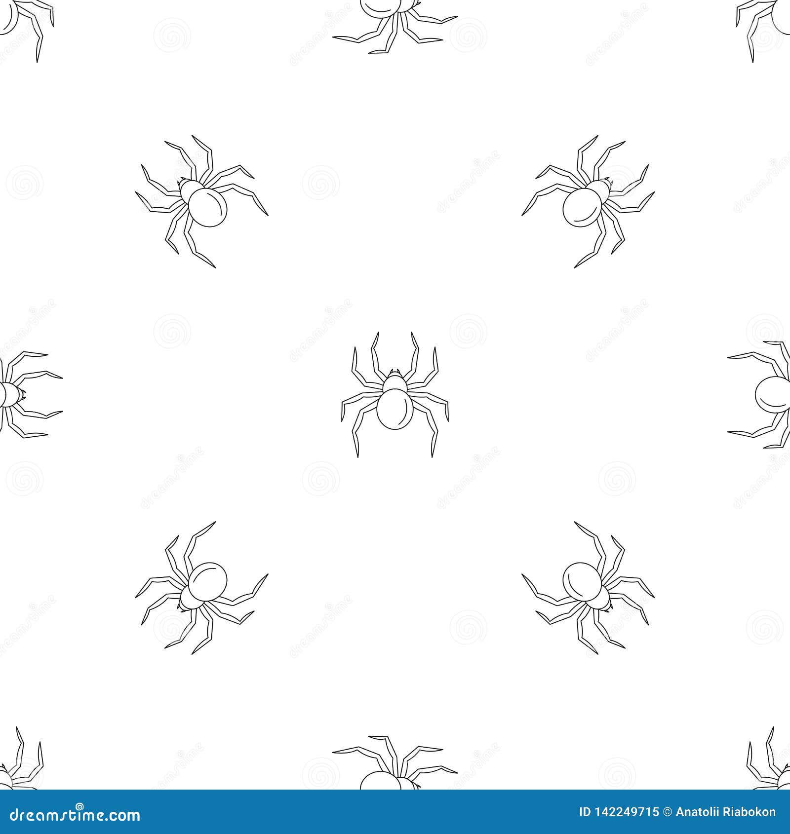 Black Widow Spider Pattern Seamless Vector Stock Vector - Illustration ...