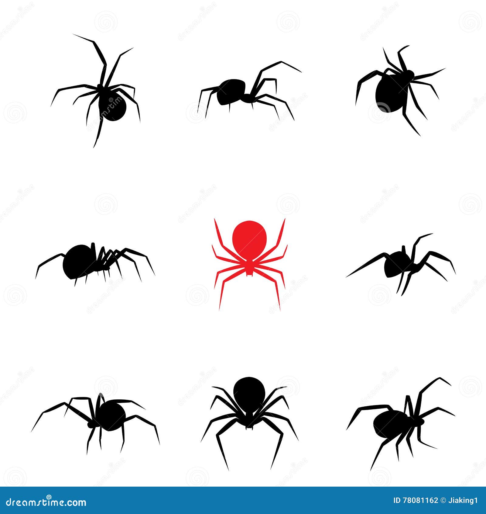 Black Widow Outline Tattoo