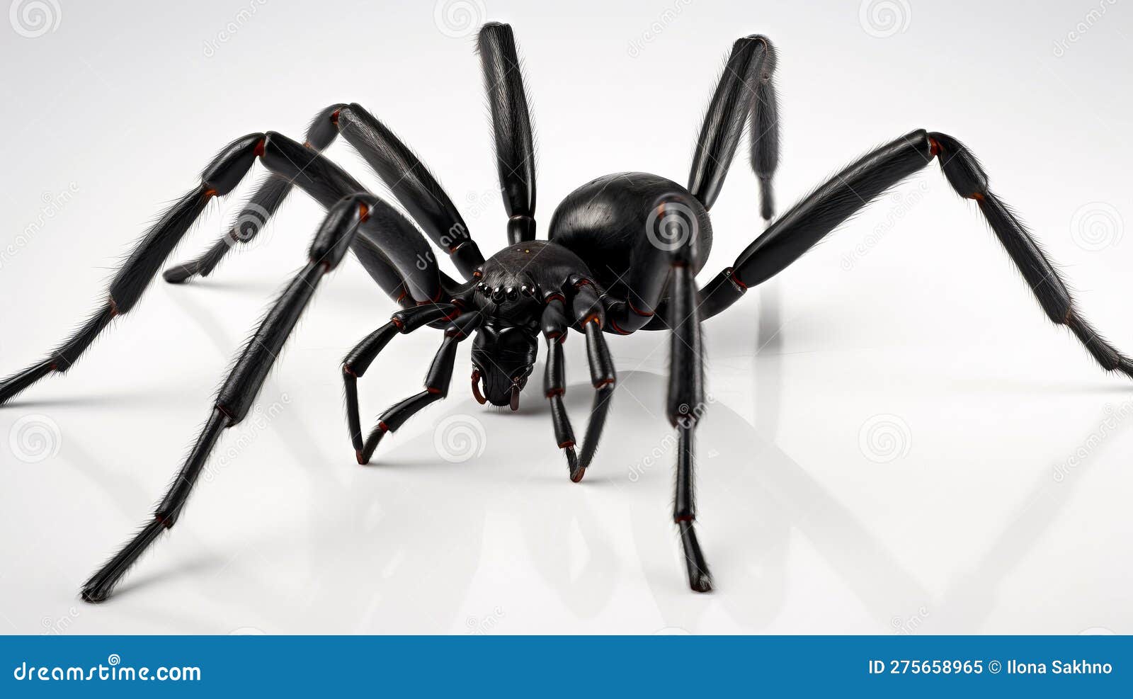 Black Widow SpiderIsolated on White Stock Illustration - Illustration ...