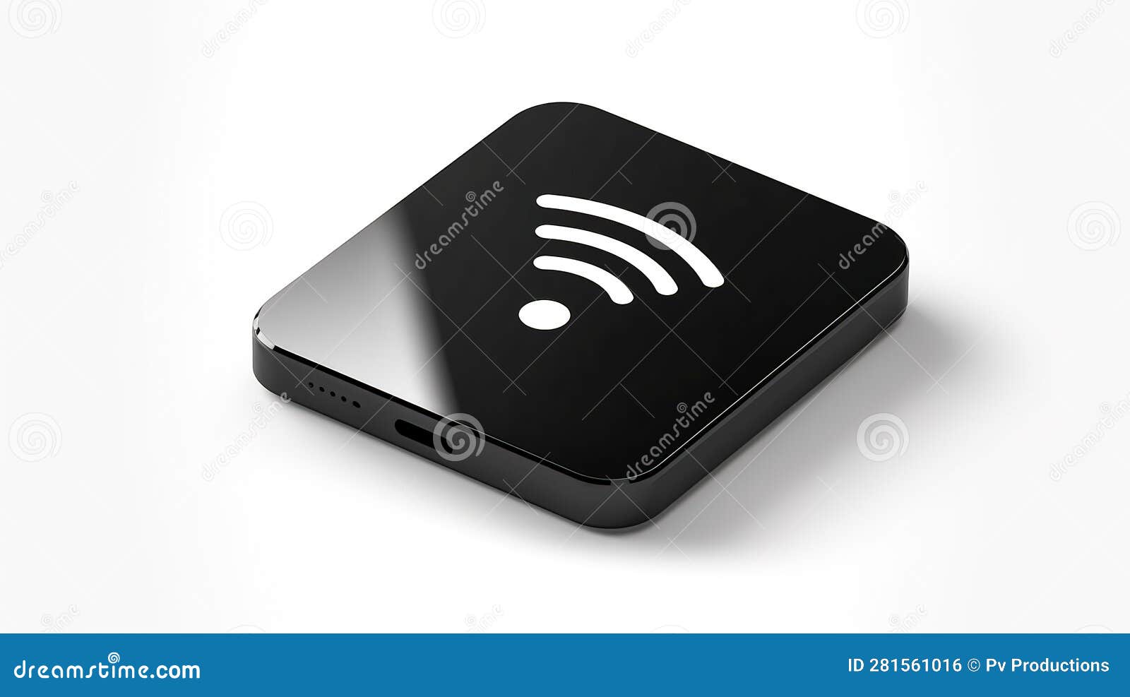 Black Wifi Icon, Logo Design, Generative AI. Stock Illustration ...