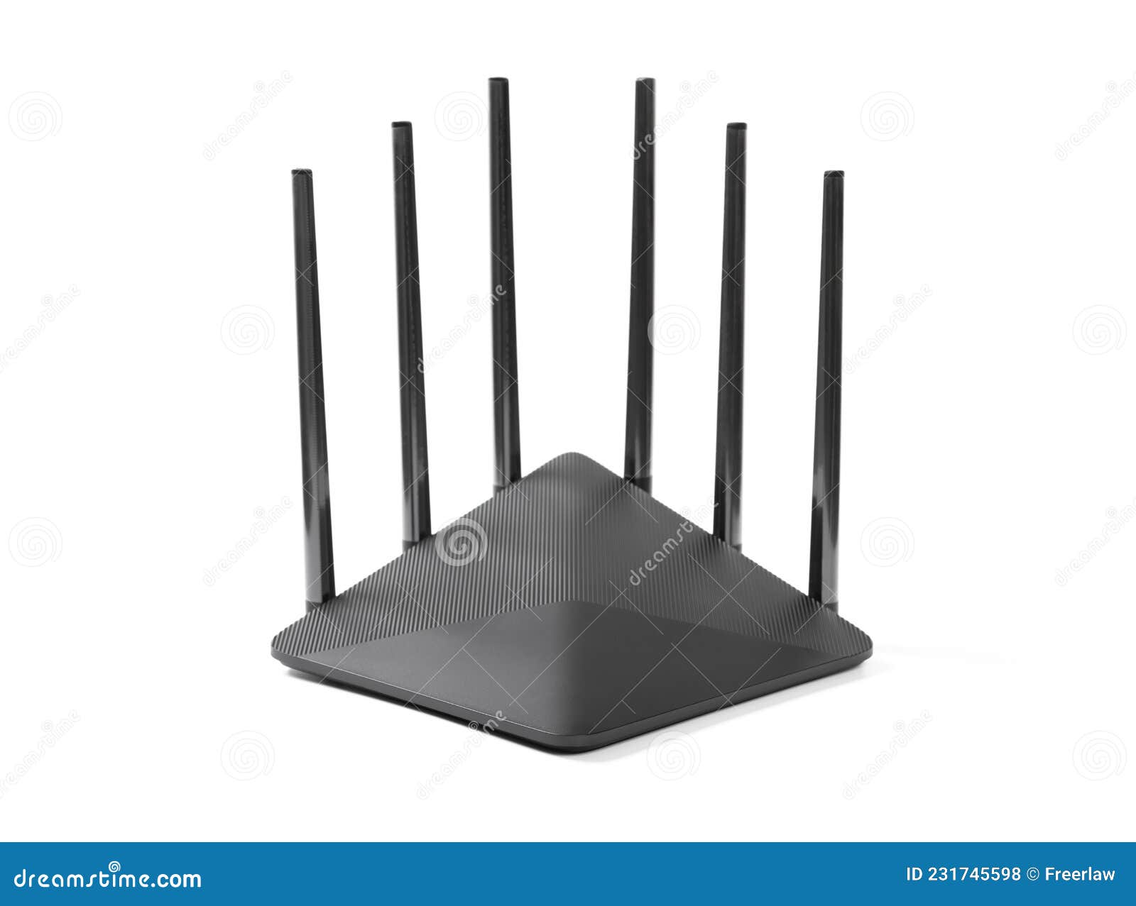 Black Wifi Router on White Background Stock Photo - Image of modern ...