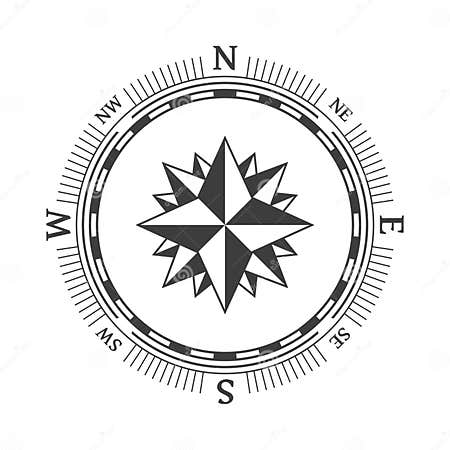 Black wind rose. stock illustration. Illustration of icon - 295689827