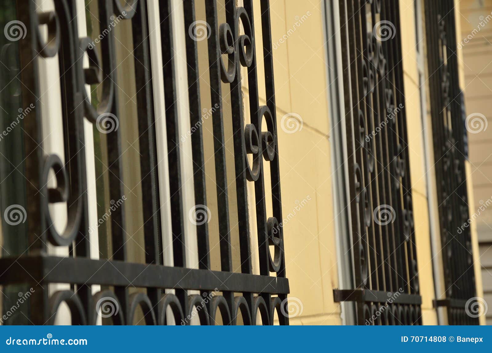 Black Window Bars stock photo. Image of house, decorative - 70714808