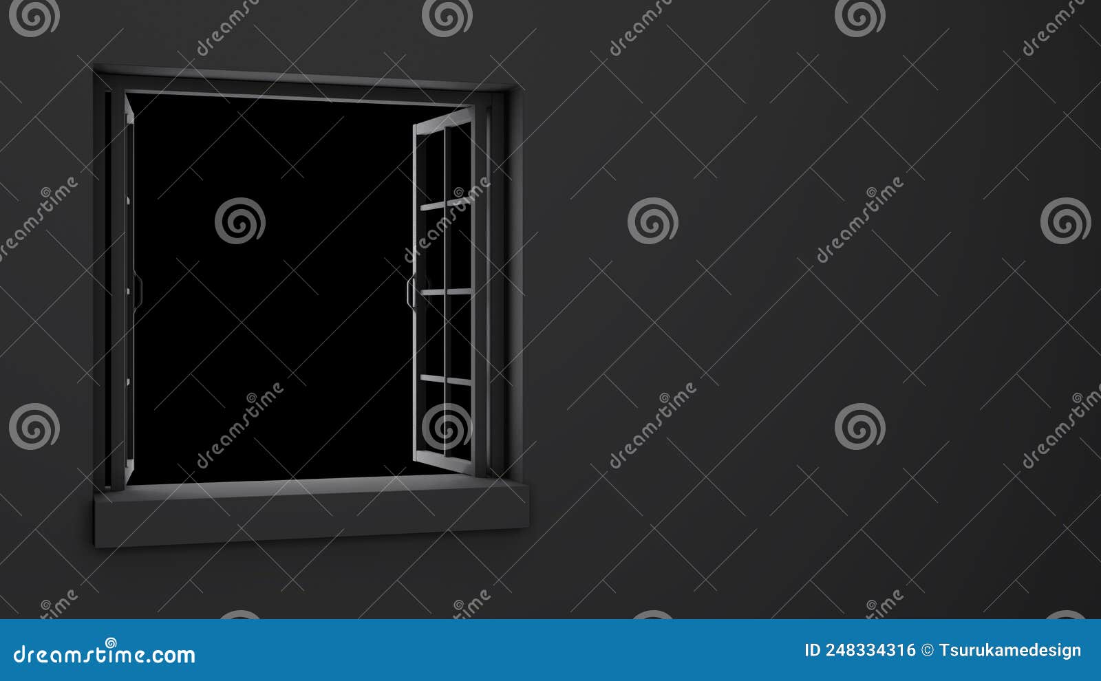 Black Window with Black Background. Stock Illustration - Illustration ...