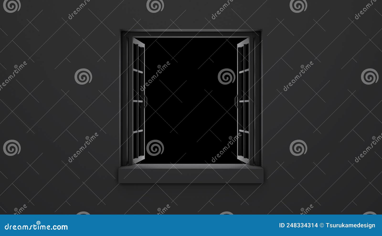 Black Window with Black Background. Stock Illustration - Illustration ...