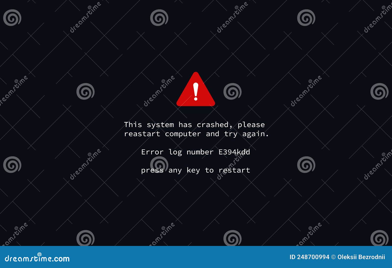 Black Window of Crashed Computer Web System Stock Vector - Illustration ...