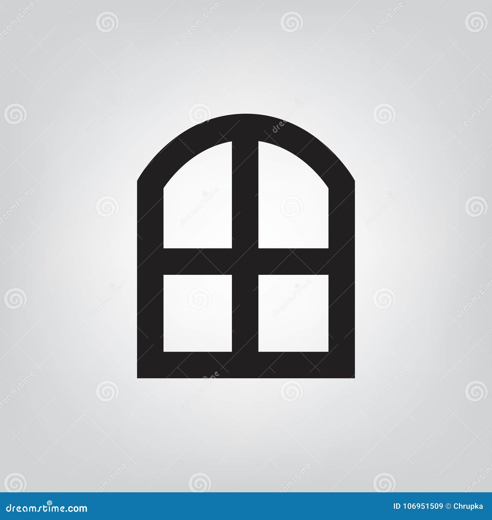 Black window icon stock vector. Illustration of silhouette - 106951509