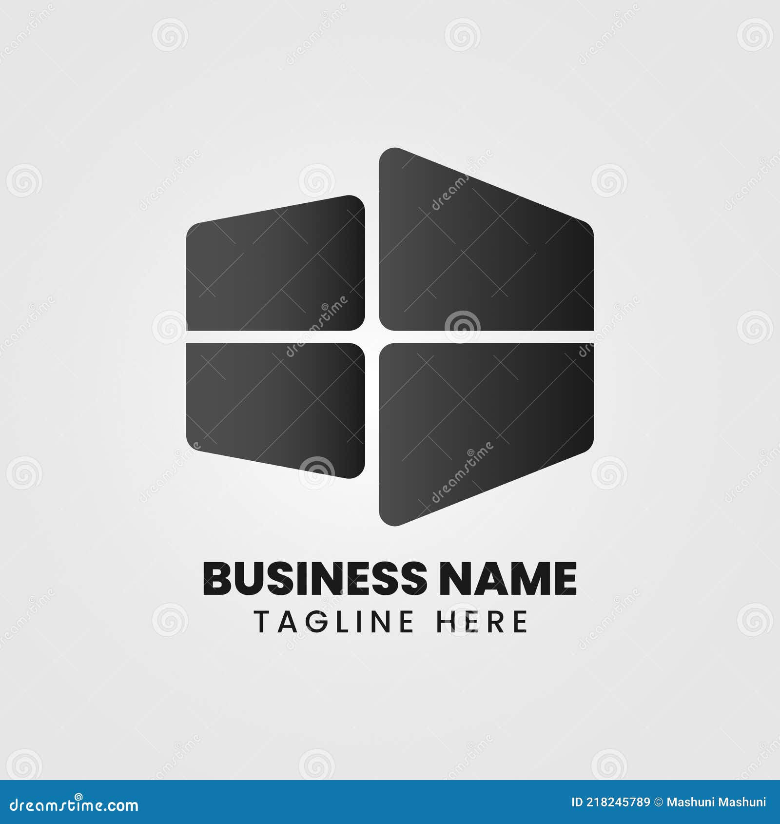Black Windows Logo Template Stock Illustration - Illustration of design ...