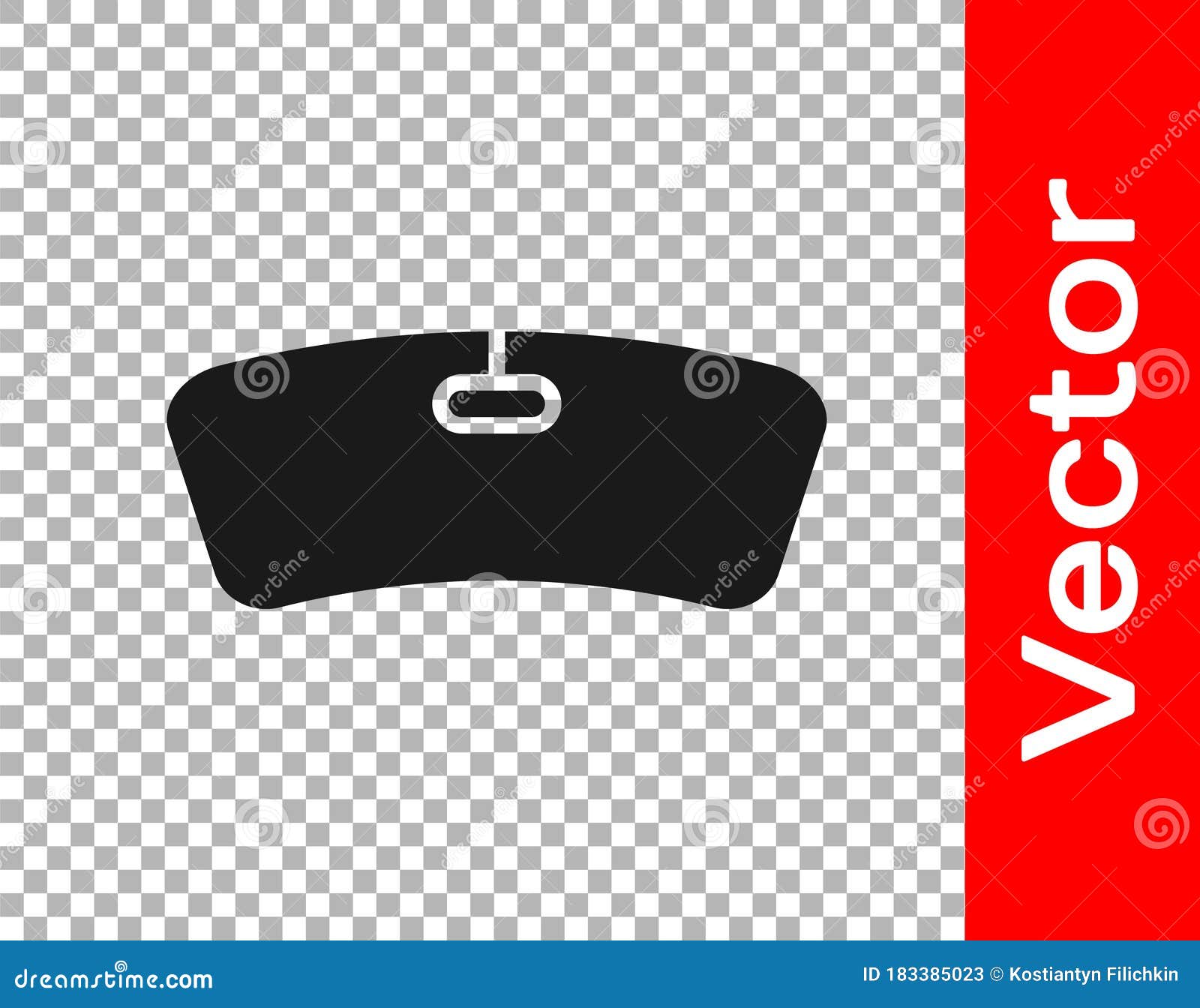 Black Windshield Icon Isolated on Transparent Background. Vector Stock ...
