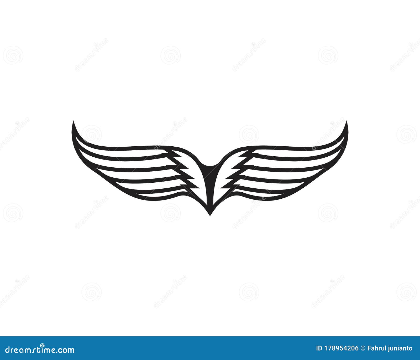 Black Wing Logo Design Vector Illustration Stock Illustration ...