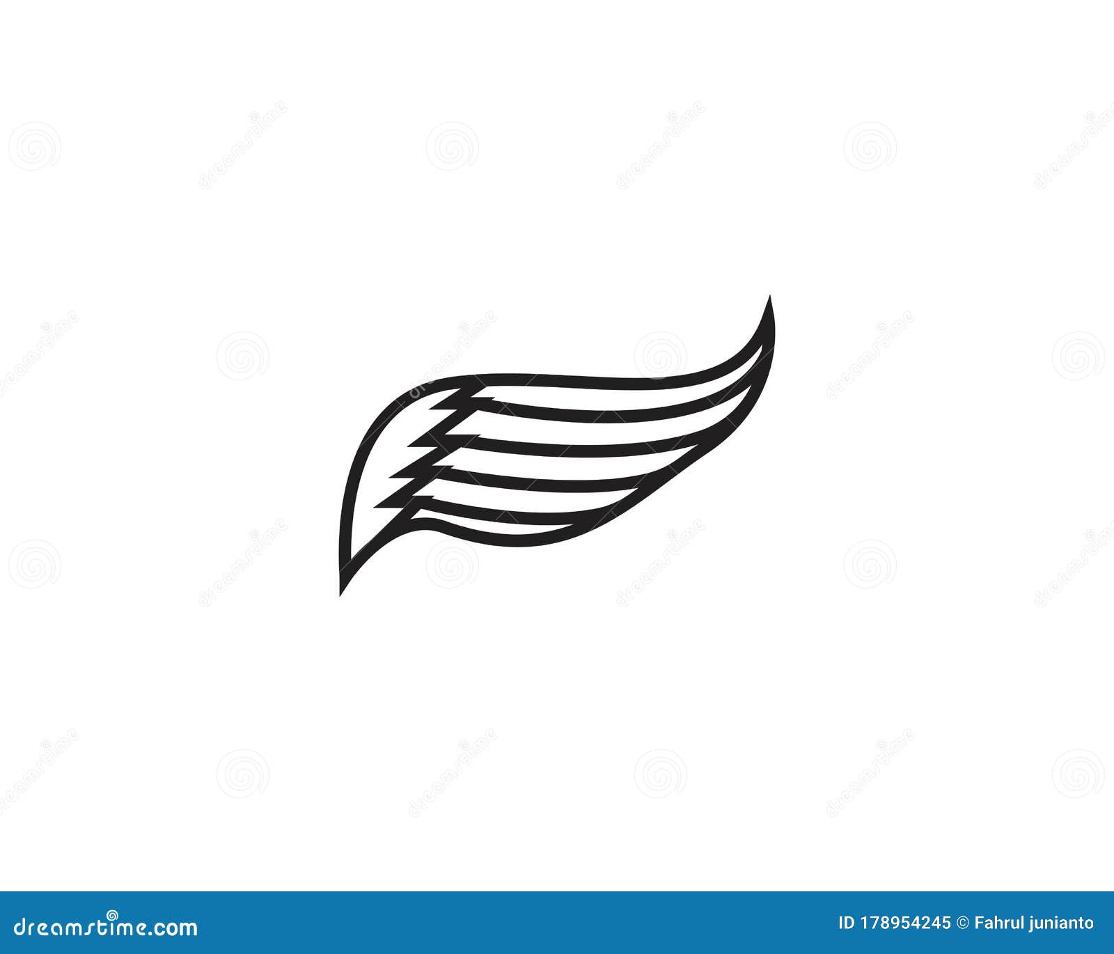Black Wing Logo Design Vector Illustration Stock Illustration ...