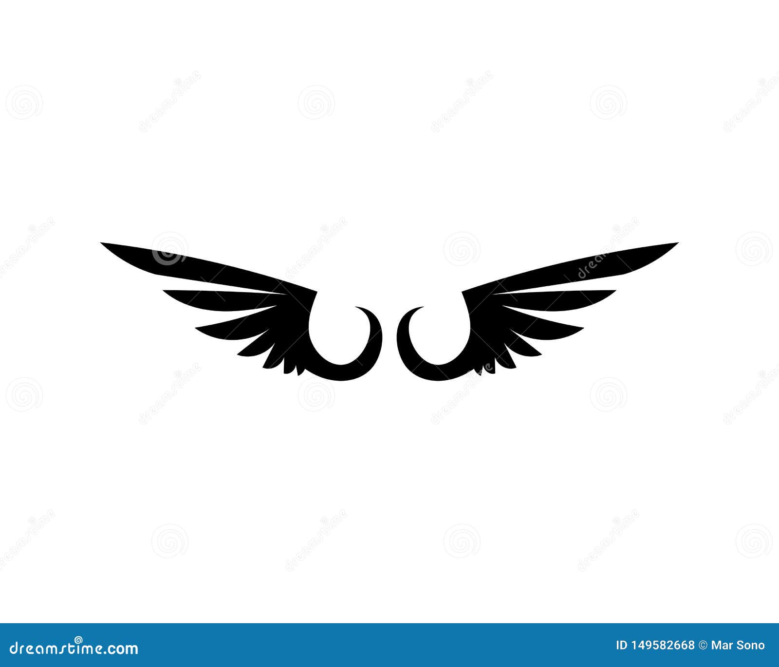 Black Wing Logo Symbol for a Professional Designer Stock Vector ...