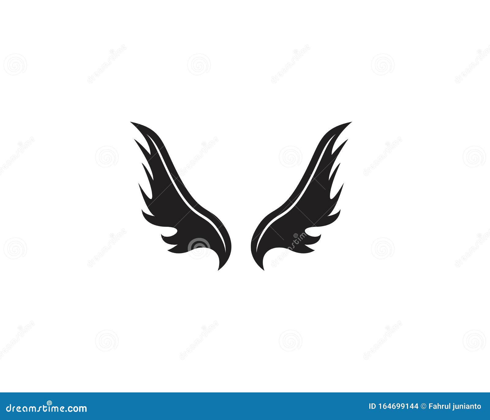 Black Wing Logo Symbol Vector Template Stock Vector - Illustration of ...