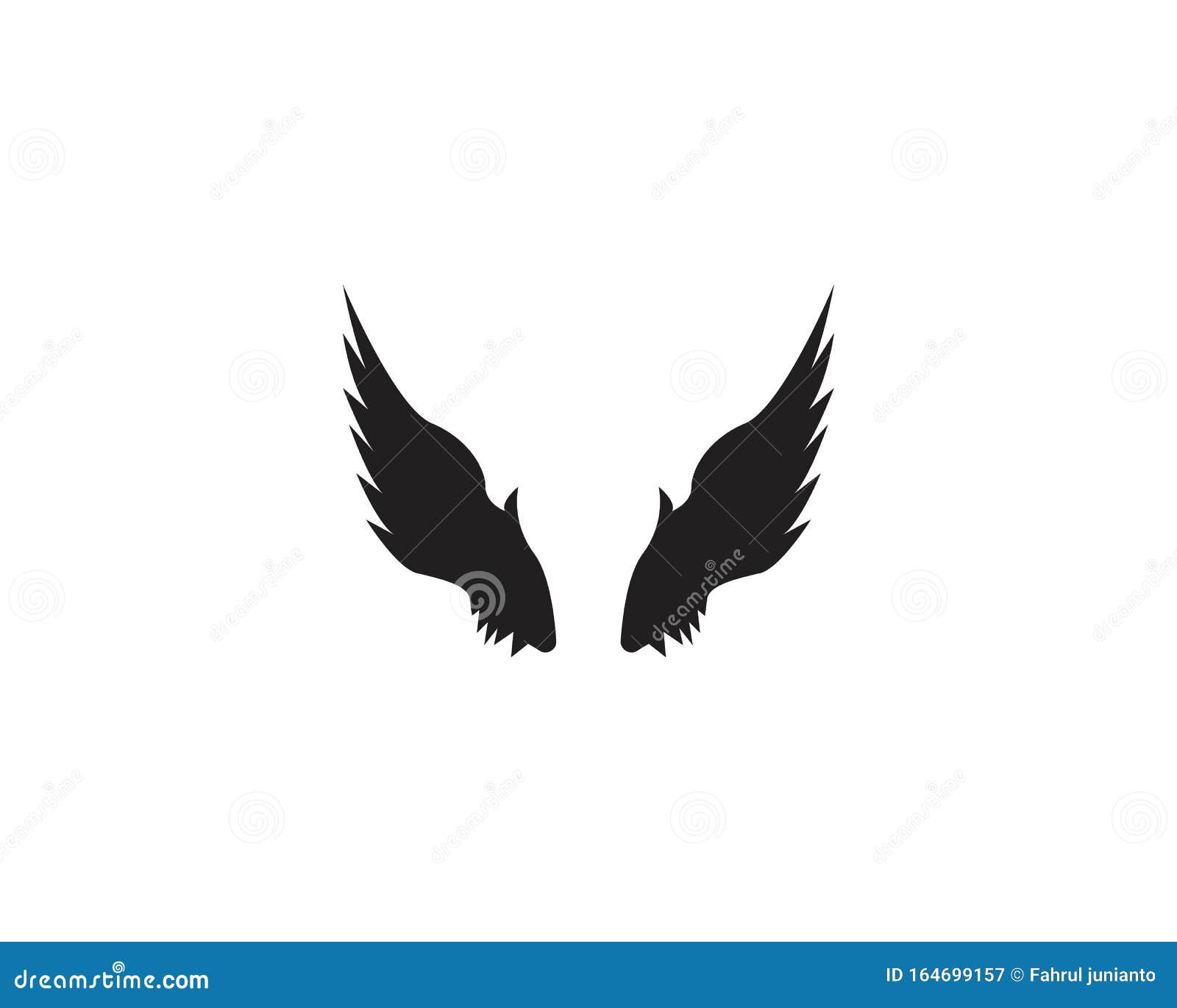 Black Wing Logo Symbol Vector Template Stock Vector - Illustration of ...