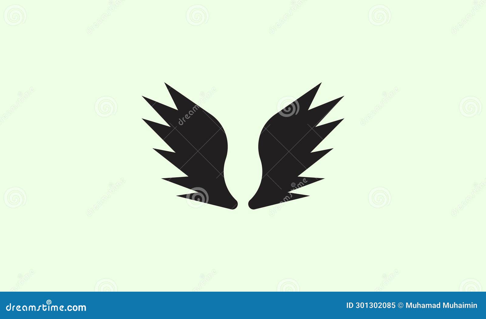 Black Wings Vector Logo Icon. Wing Badge. Black Wing Badge Stock Vector ...