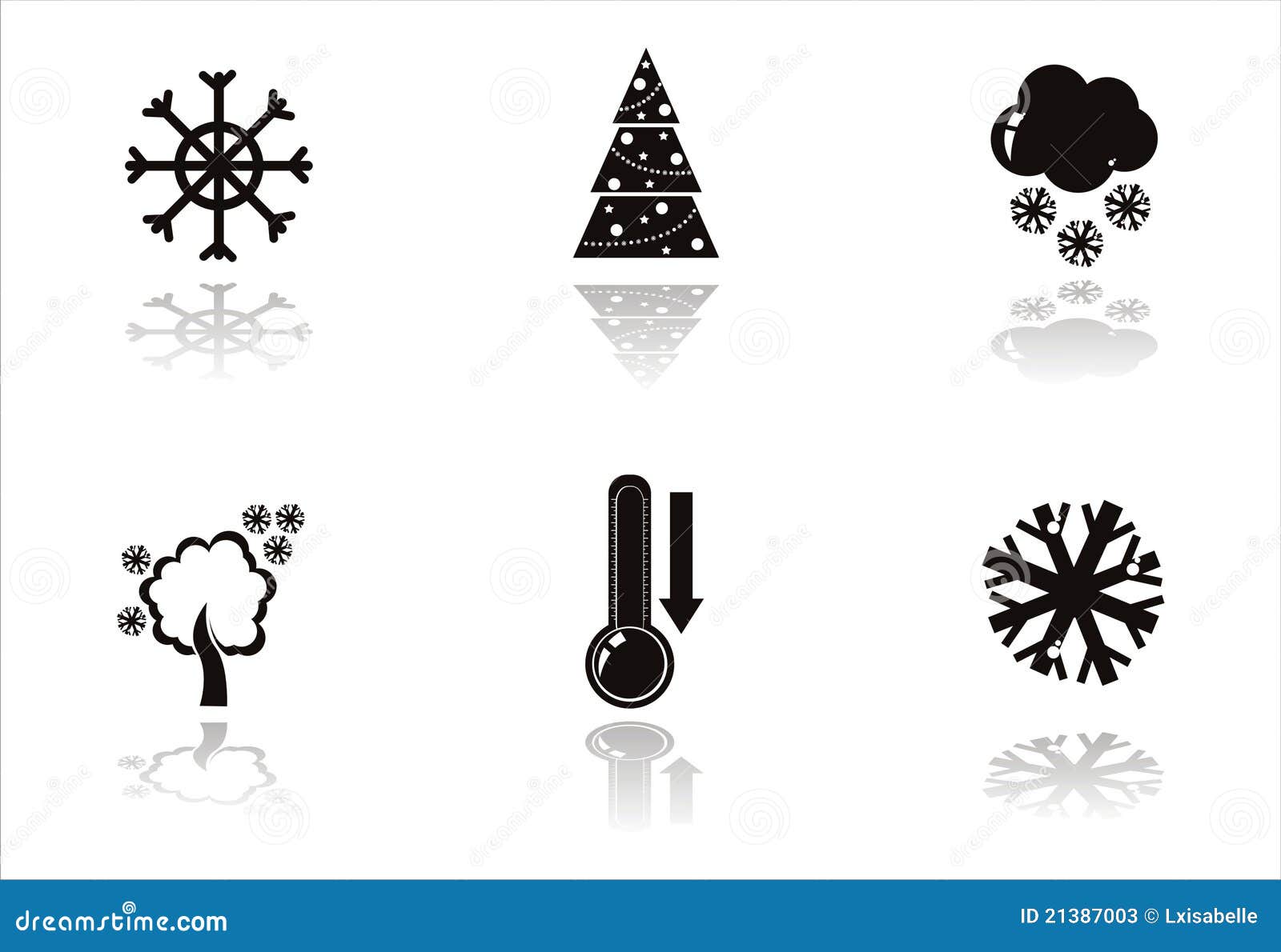Black winter icons stock vector. Illustration of sign - 21387003