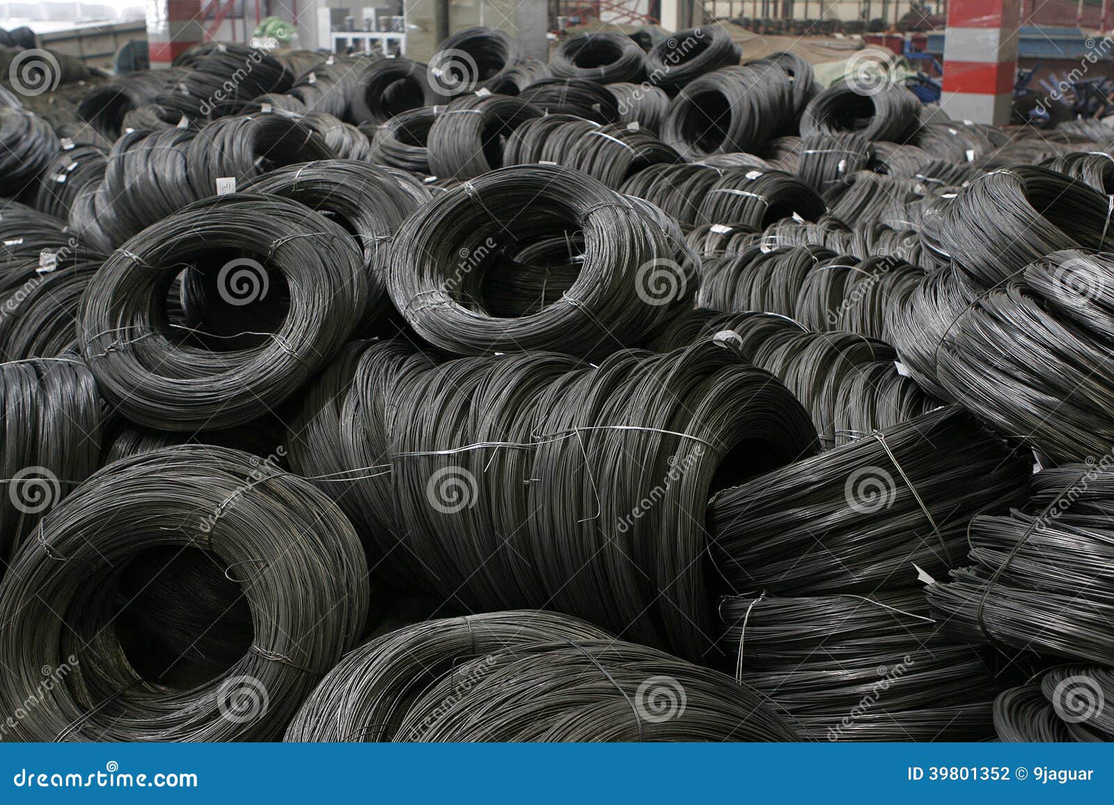 Black wire coils stock photo. Image of forged, factory - 39801352