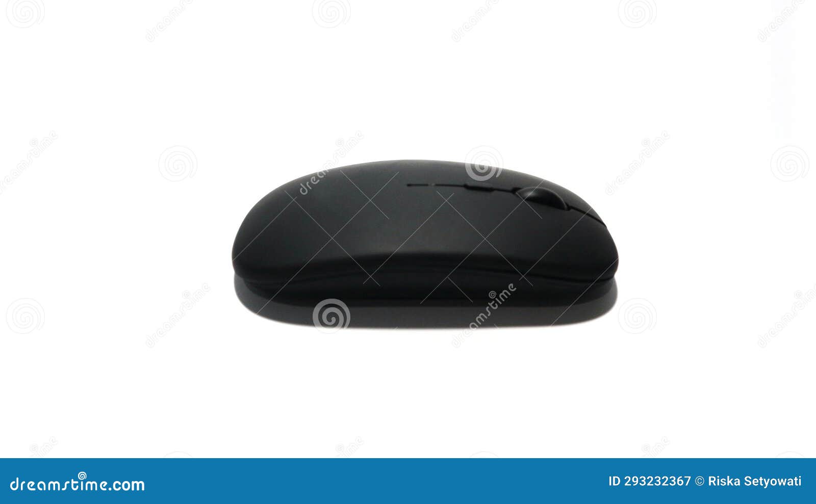 Black Wireless Mouse on a White Background Stock Image - Image of font ...