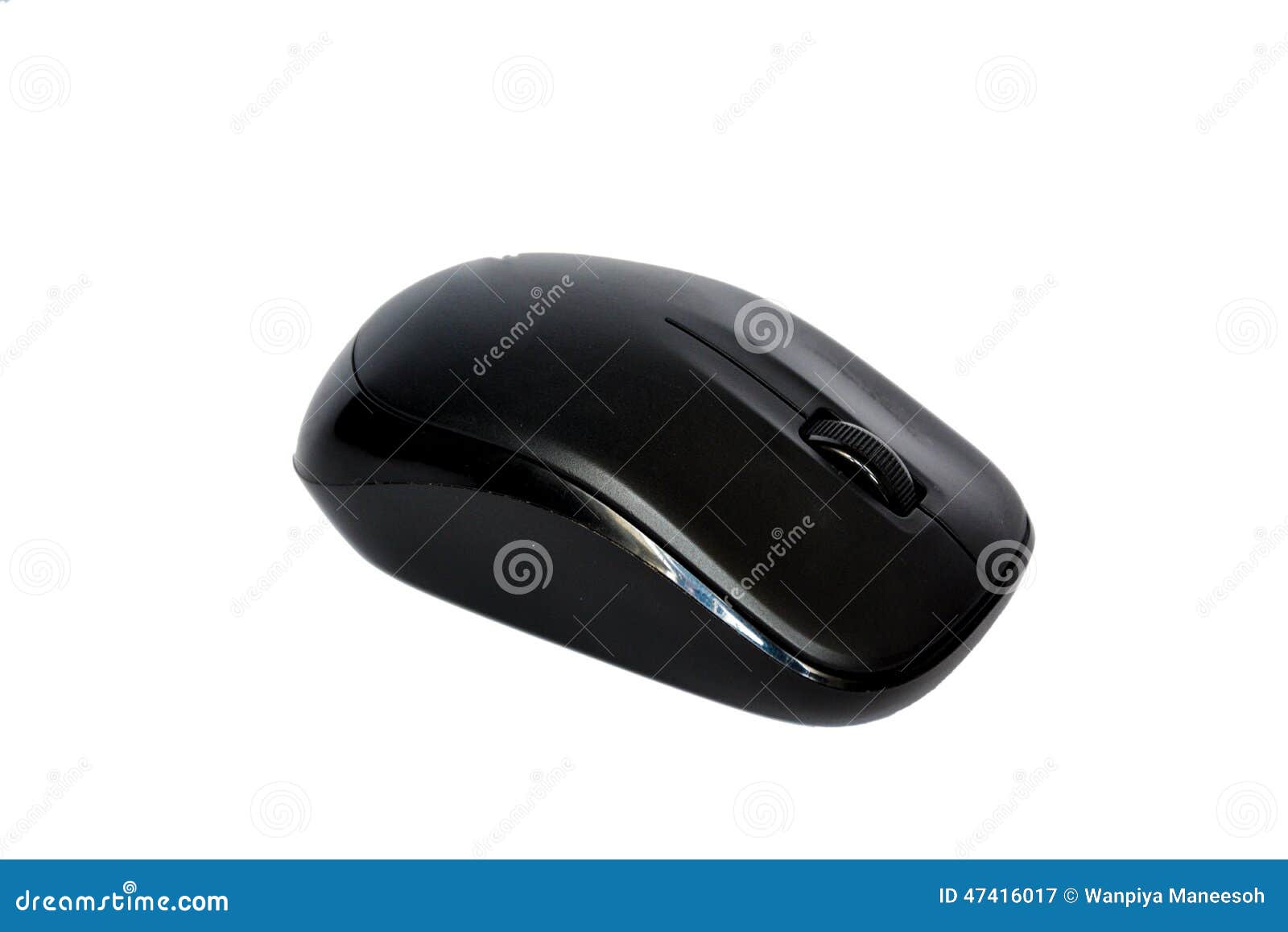 Black Wireless Optical Computer Mouse Isolated on White Stock Image ...