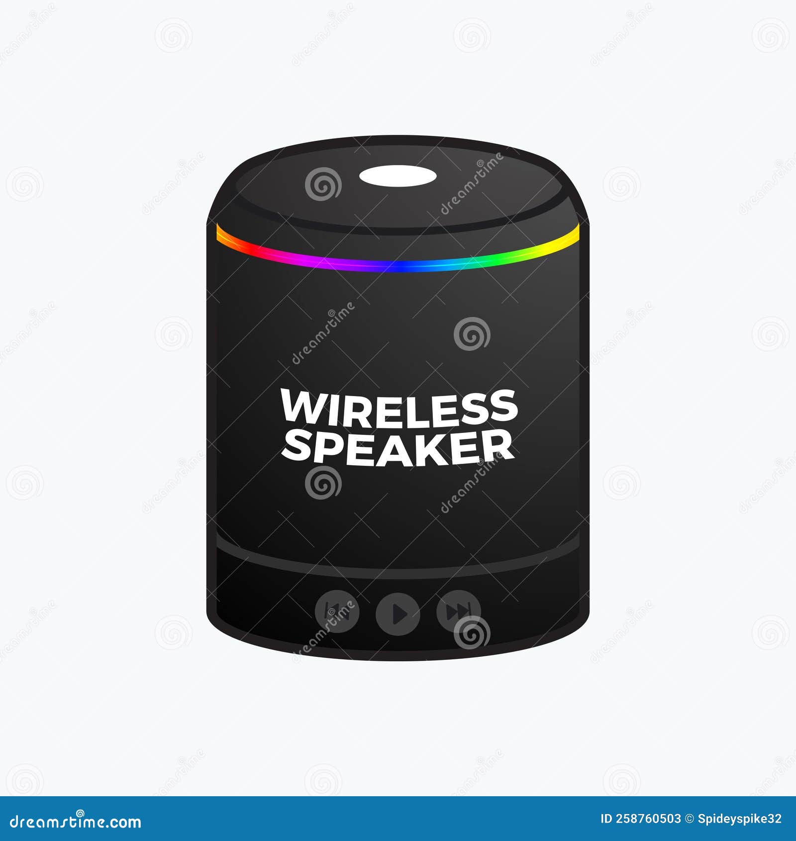 The Black Wireless Speaker. Isolated Vector Illustration Stock ...