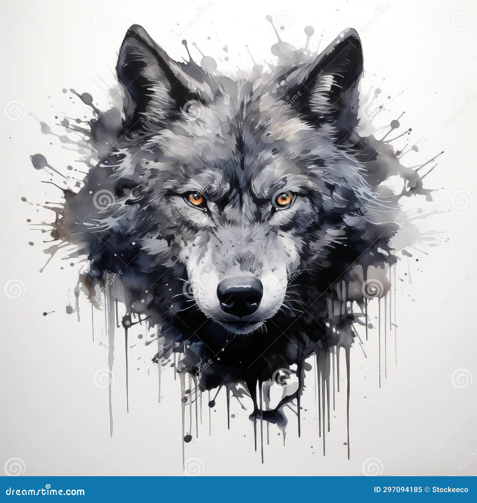 Black Wolf S Head: a Dark and Emotive Watercolor Splatter Painting ... Black Wolf S Head: a Dark and Emotive Watercolor Splatter Painting ...