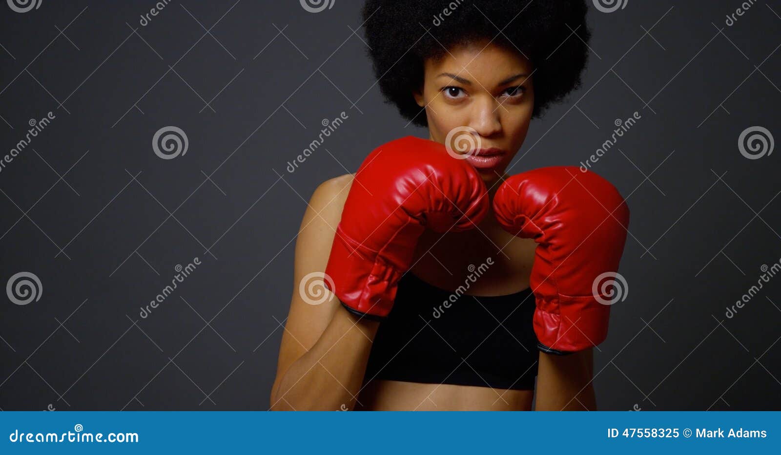Black woman boxer stock image. Image of boxing, gloves - 47558325