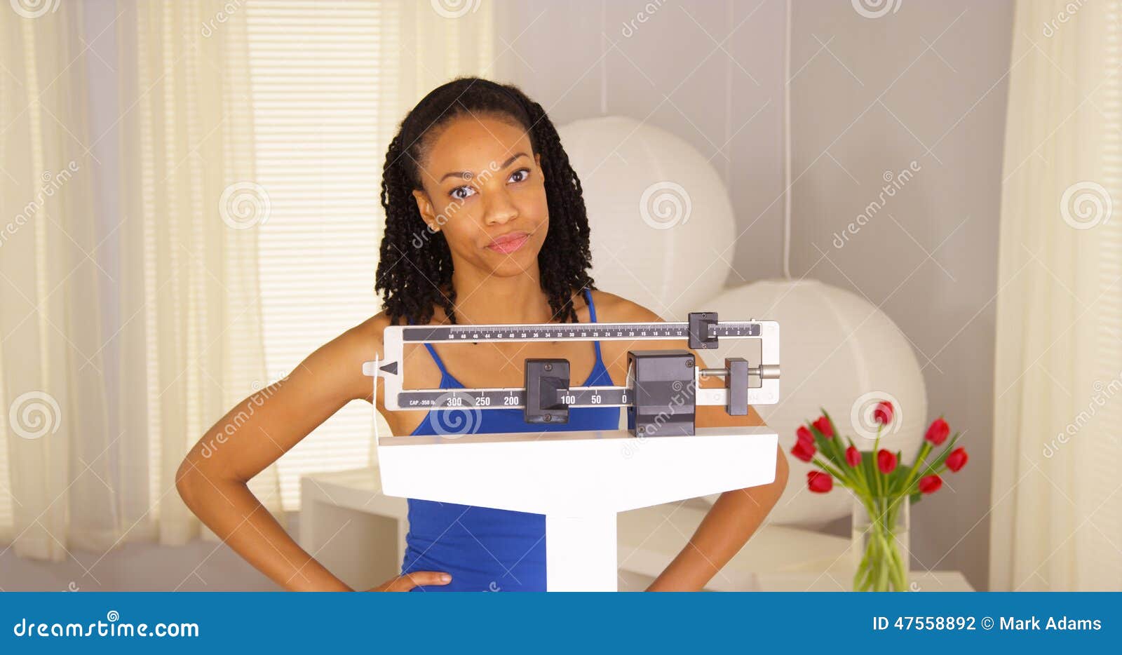 Black Woman Disappointed Checking Weight Scales Photos - Free & Royalty ...
