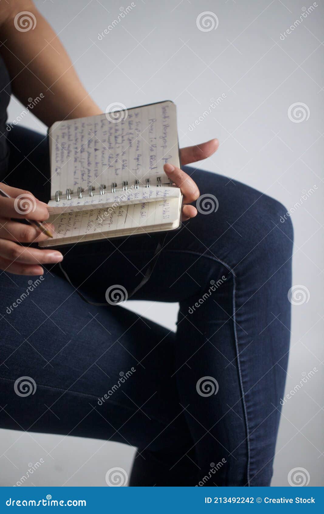 Black Woman Holding a Notebook Stock Photo - Image of book, notes ...