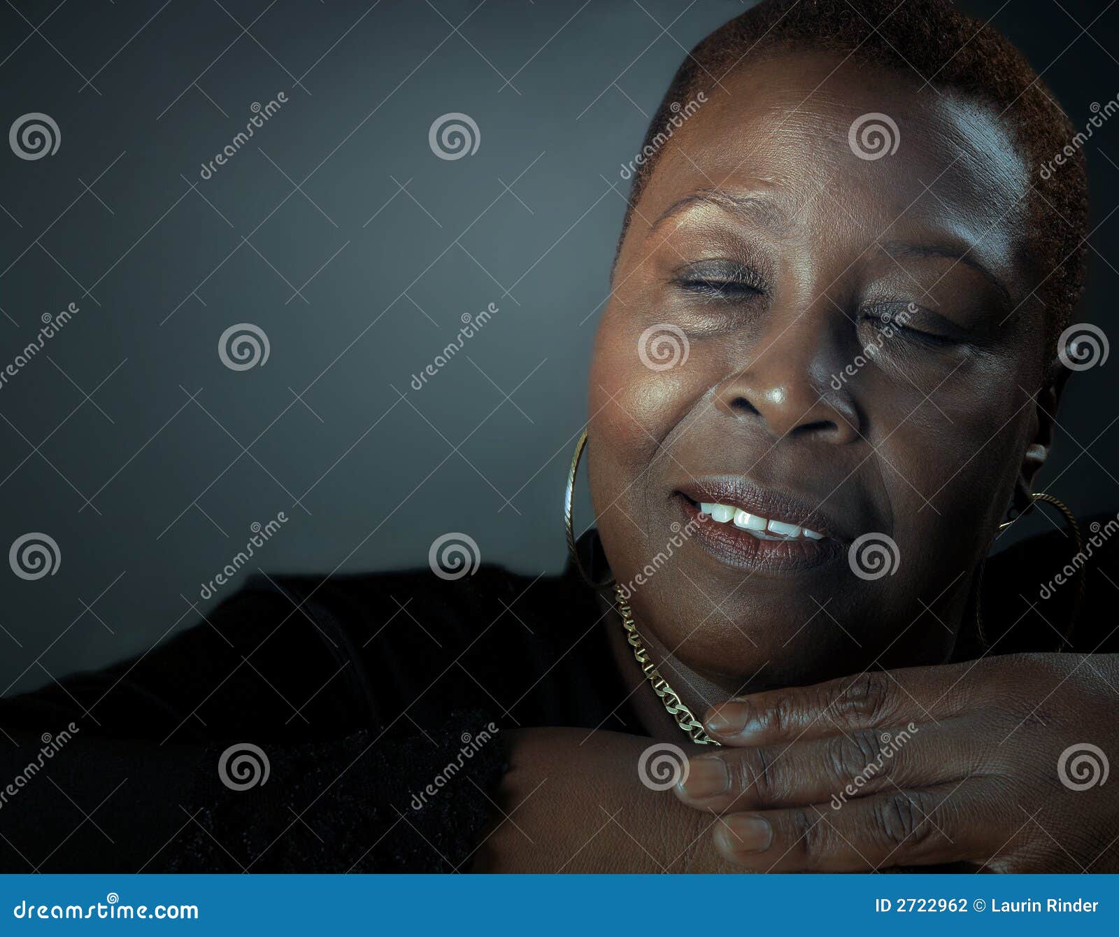 Black Woman at Peace stock photo. Image of space, friend - 2722962