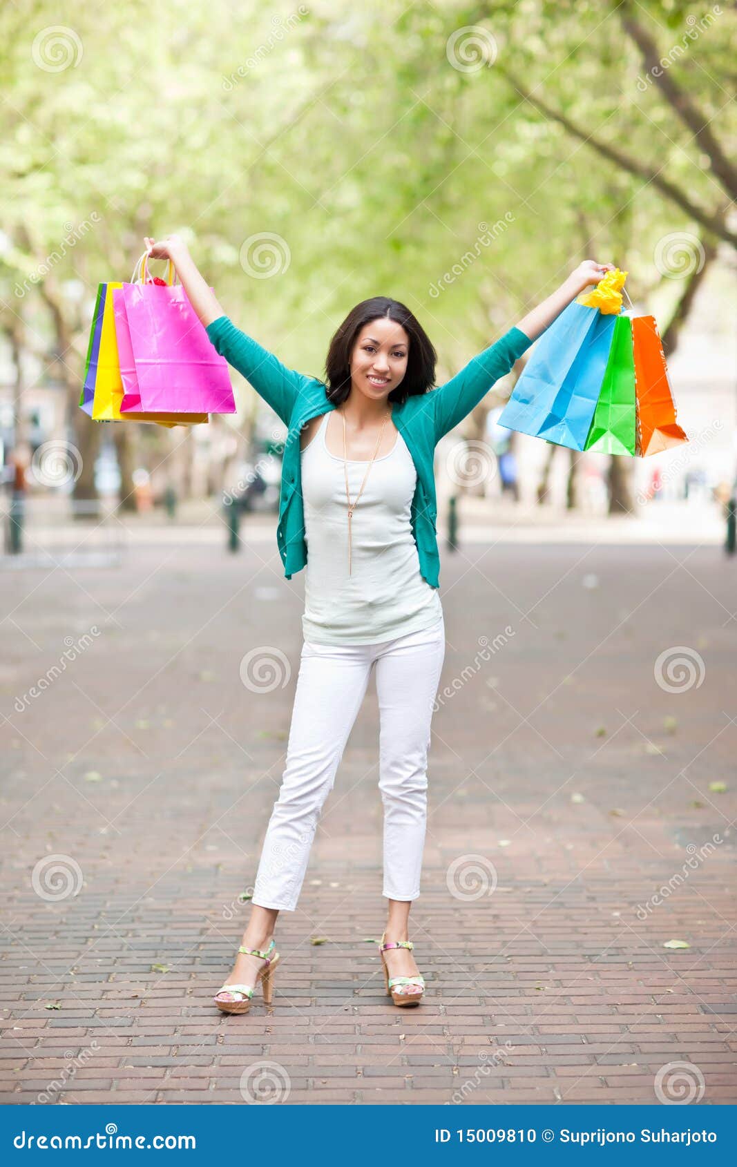 Black woman shopping stock photo. Image of city, consumerism - 15009810