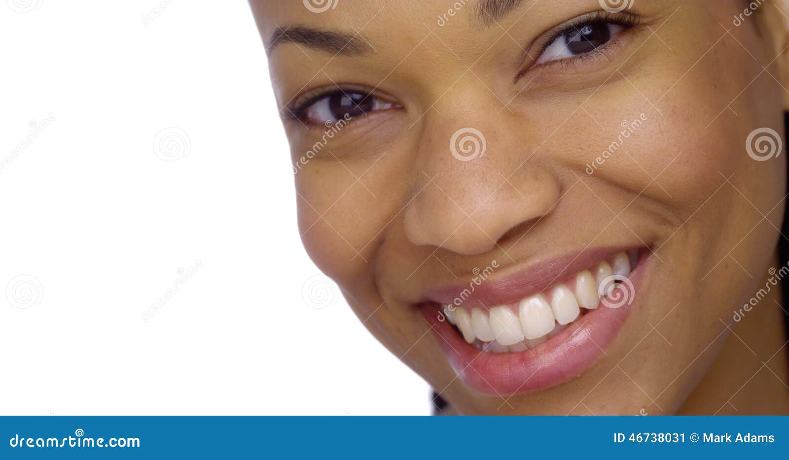 Black woman smiling stock image. Image of cute, african - 46738031