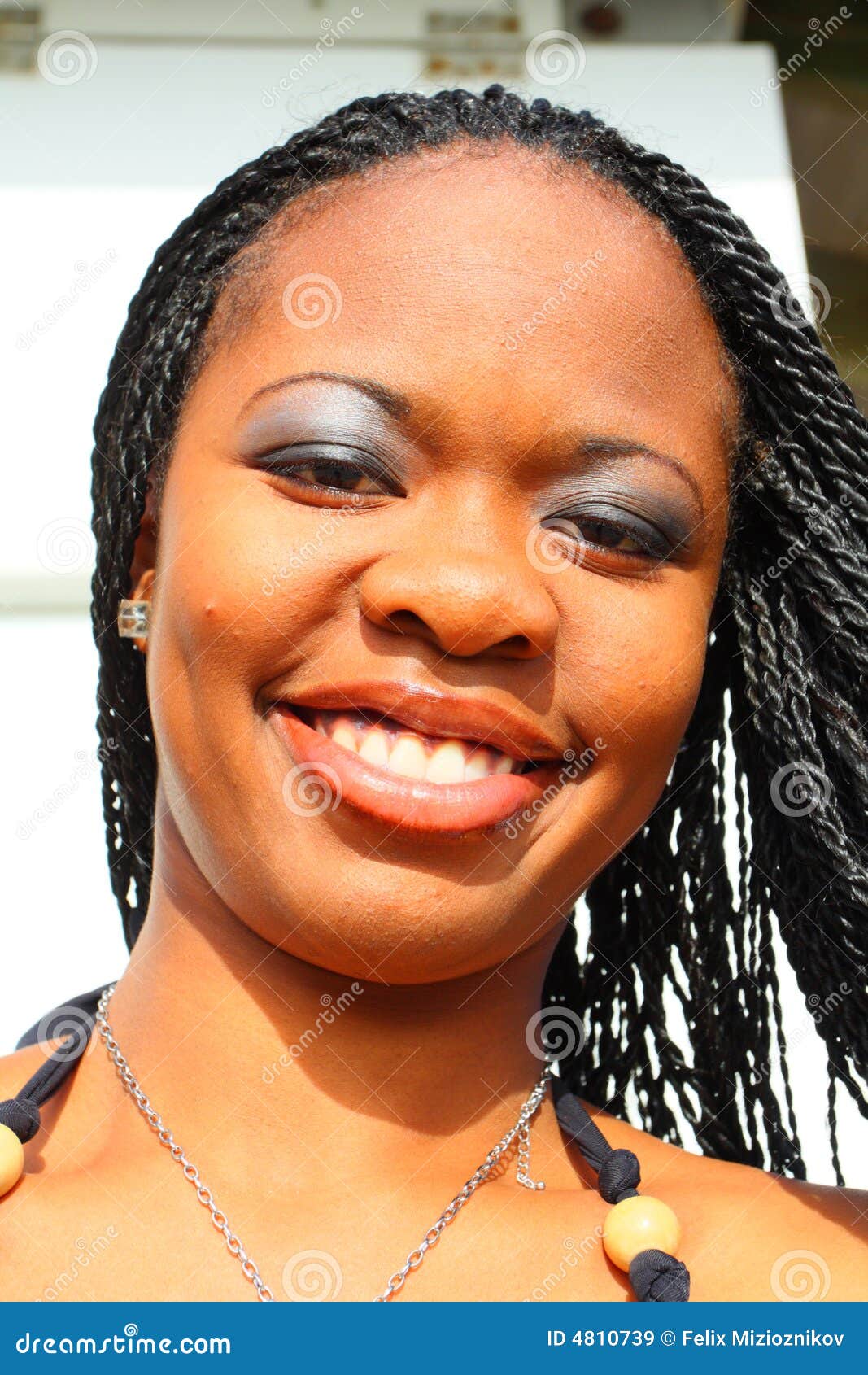 Black Woman Smiling at the Camera Stock Image - Image of headshot ...