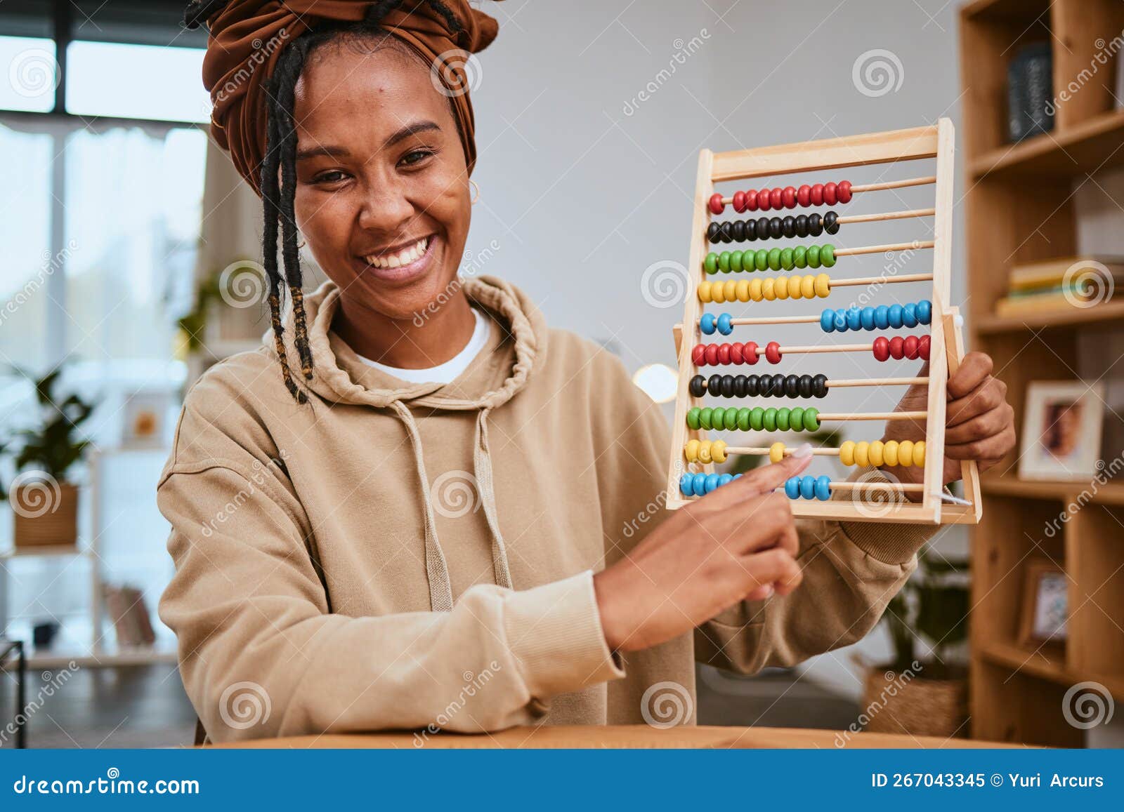 Black Woman, Teacher and Math with Elearning Portrait for Education ...