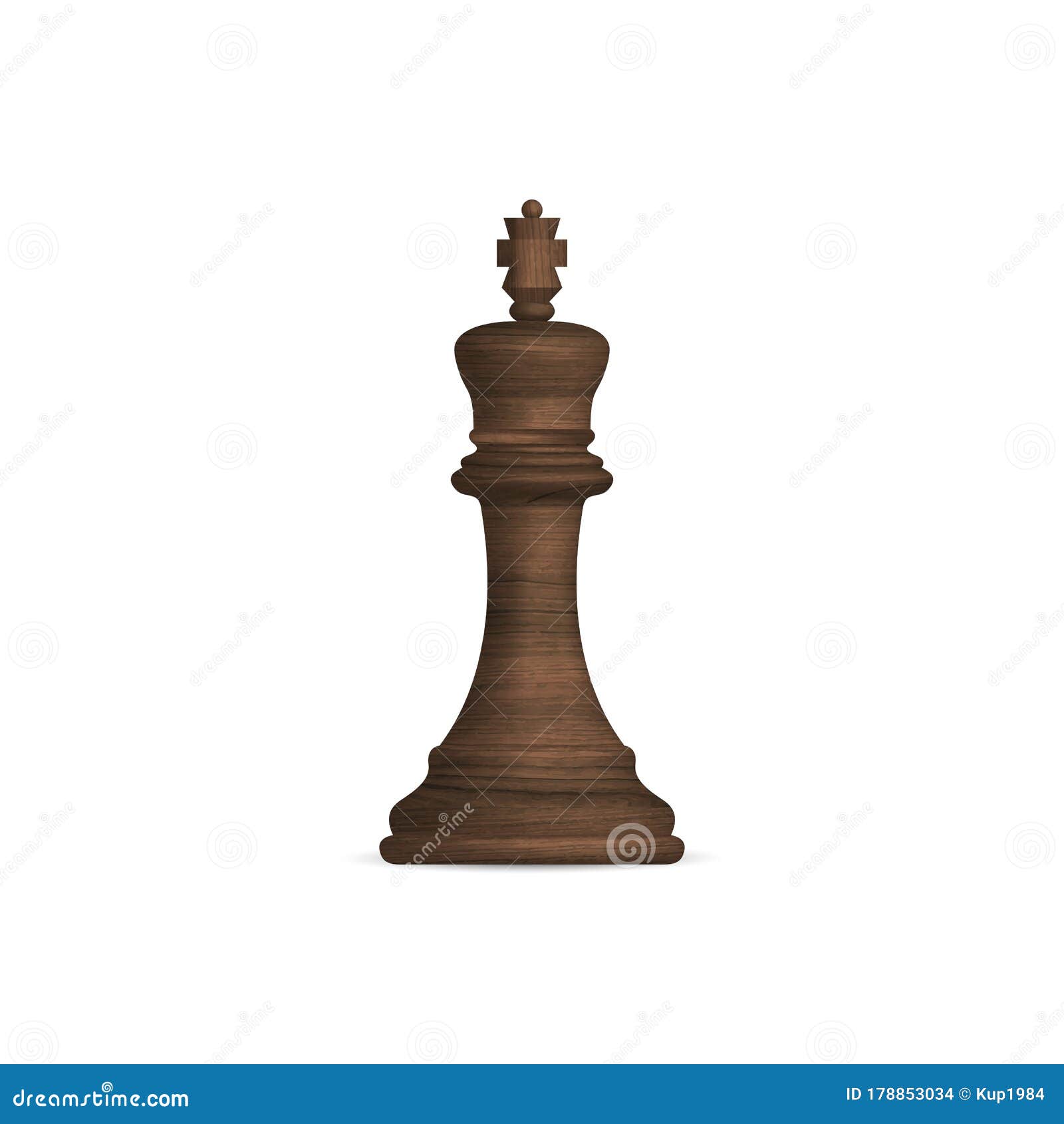 Black Wooden Chess Piece King, Vector Illustration Stock Vector ...