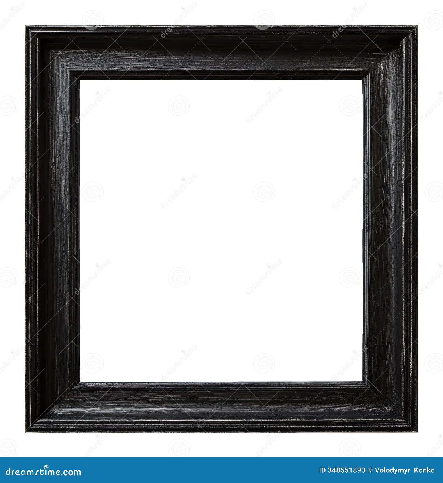 Black Wooden Picture Frame on Transparent Background Stock Image ...