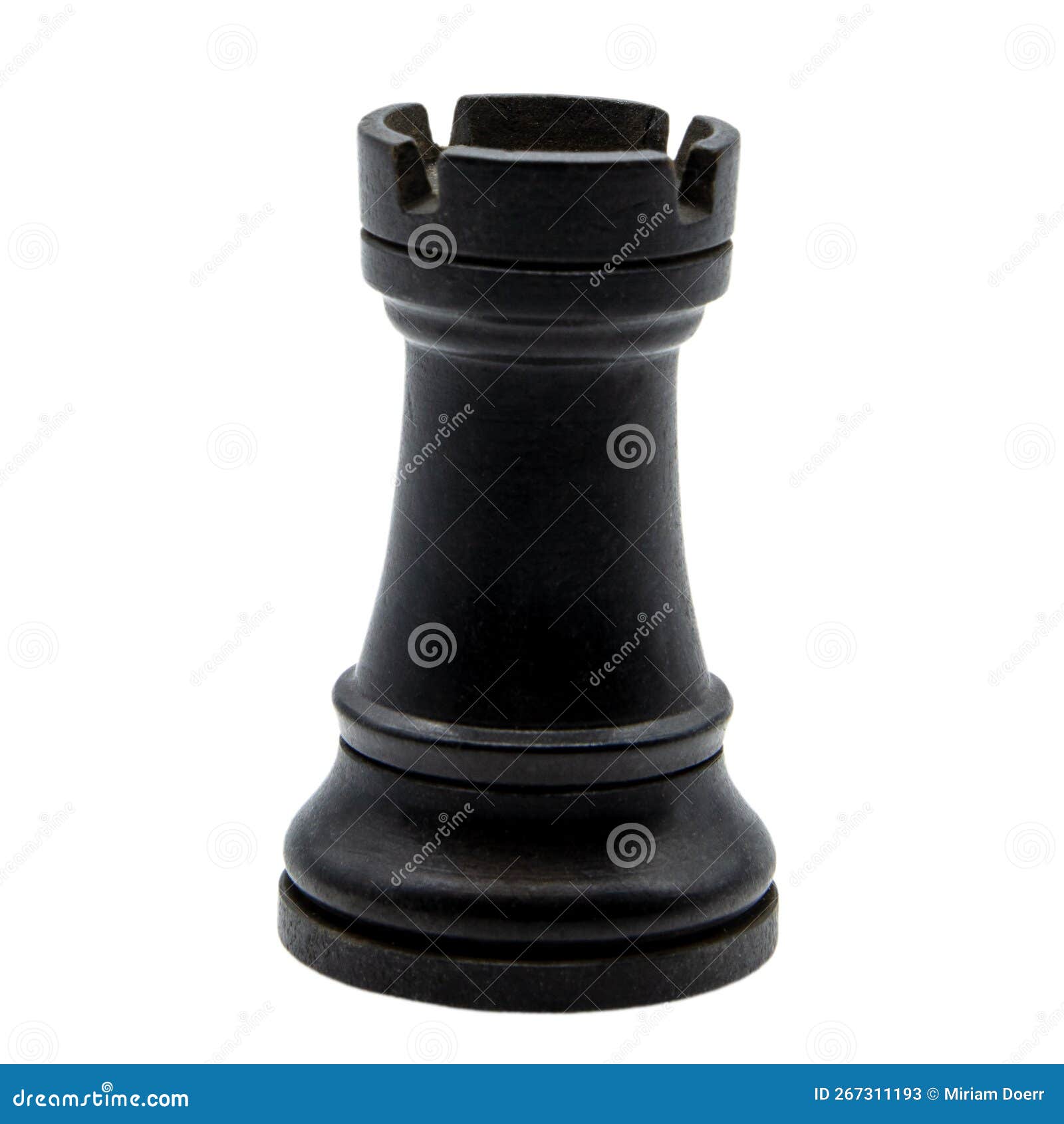 Black Wooden Rook Chess Piece Stock Image - Image of play, challenge ...