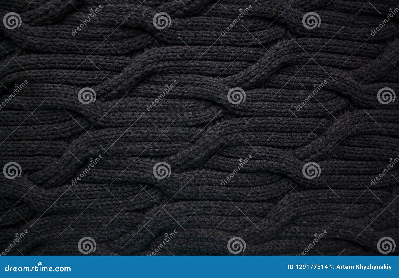 Black Woolen Cable Knit Pattern Stock Photo - Image of fashion ...