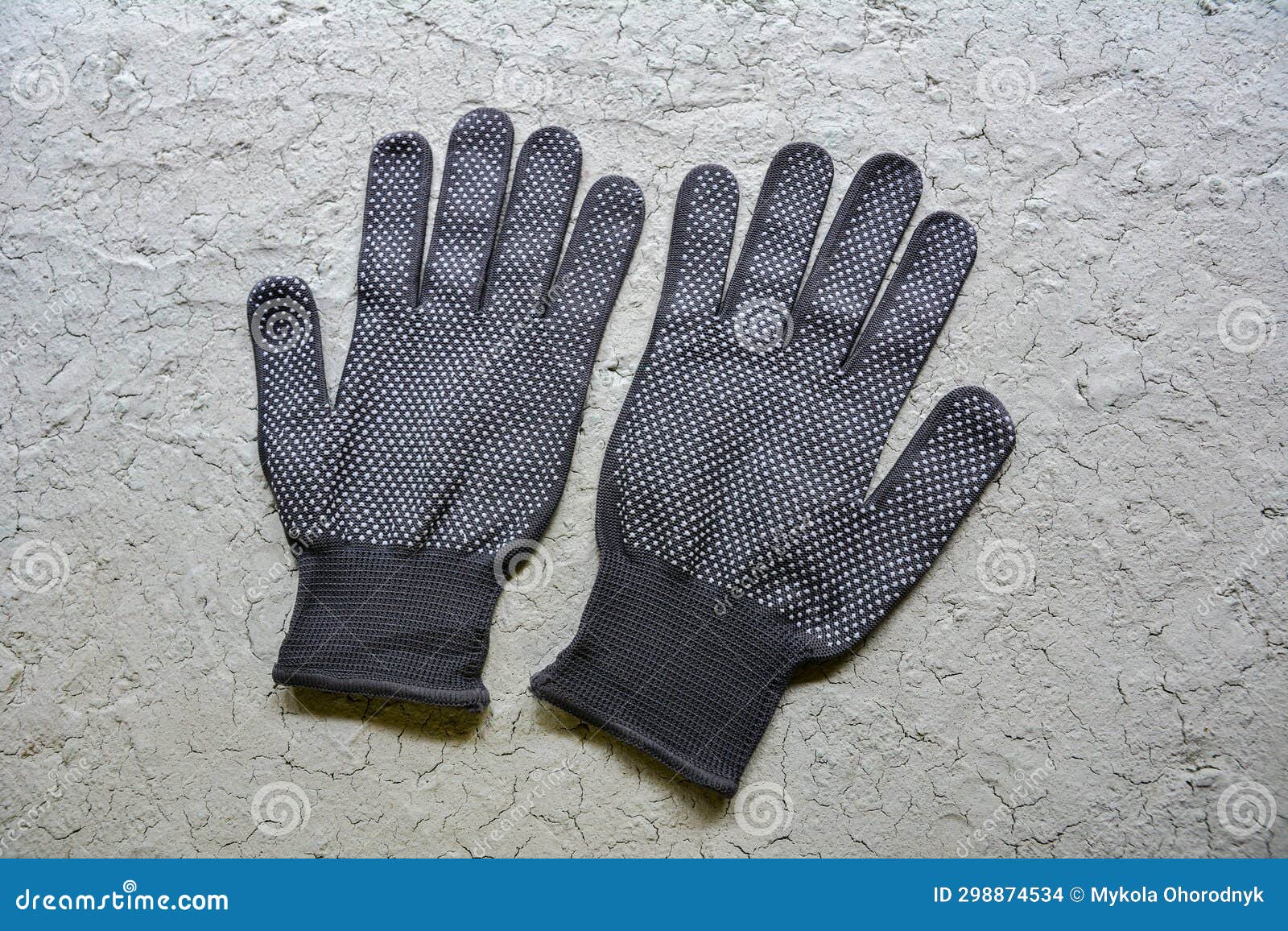 Black Woolen Gloves on White Background Stock Photo - Image of fashion ...