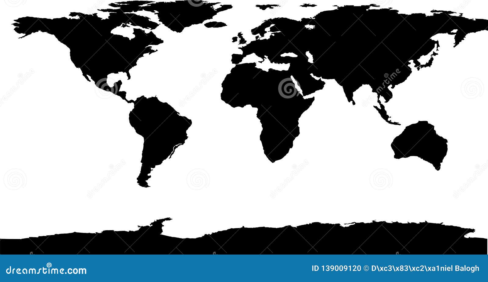 Black World Map Vector Illustration. Stock Vector - Illustration of ...