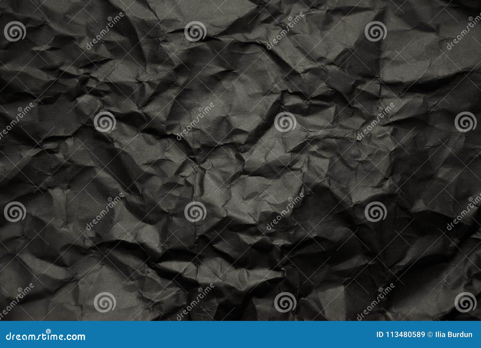 Black Wrinkled Paper Texture. Stock Image - Image of colorimage, messy ...