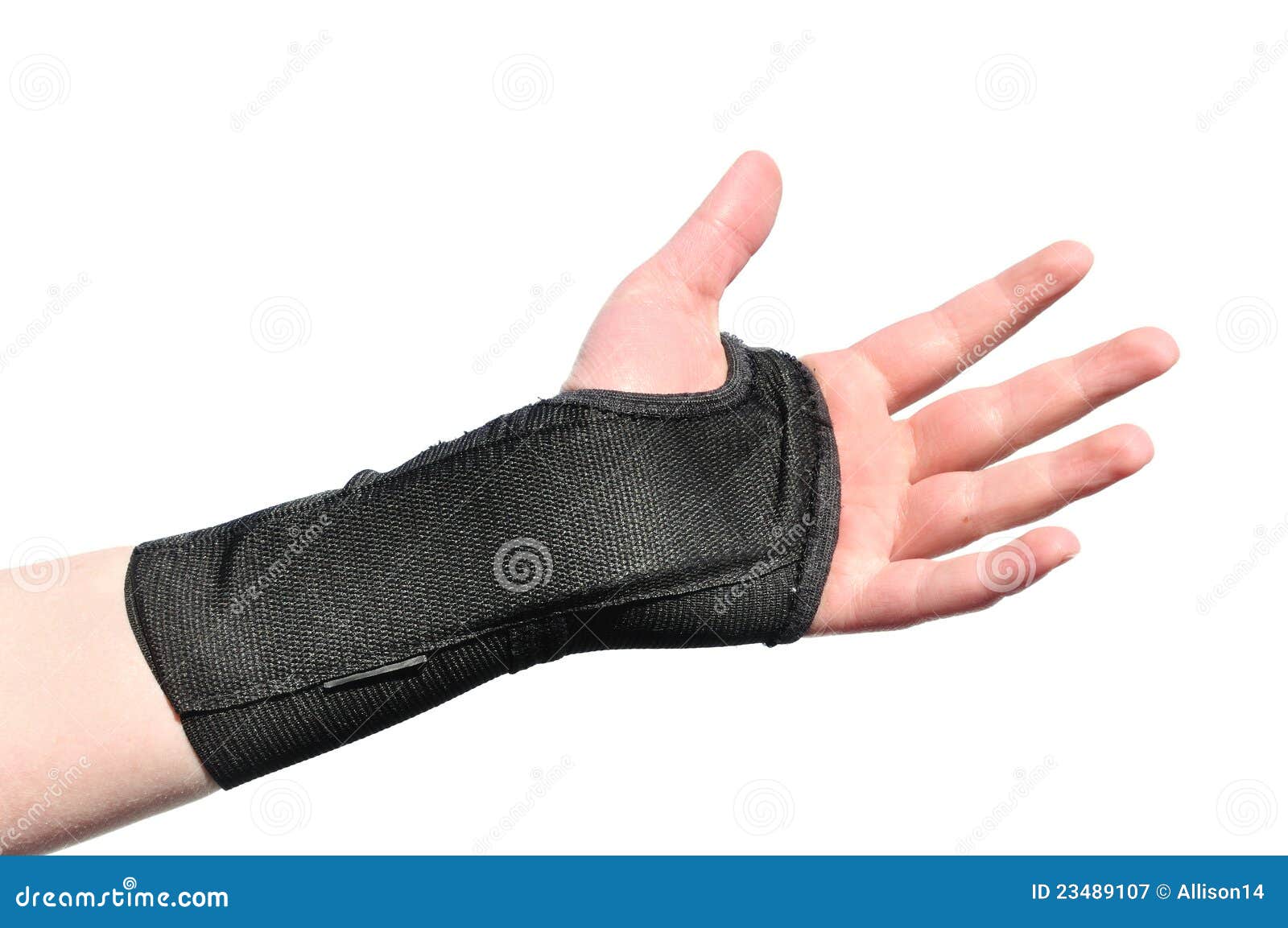 Black Wrist Brace stock image. Image of horizontal, wrapped - 23489107