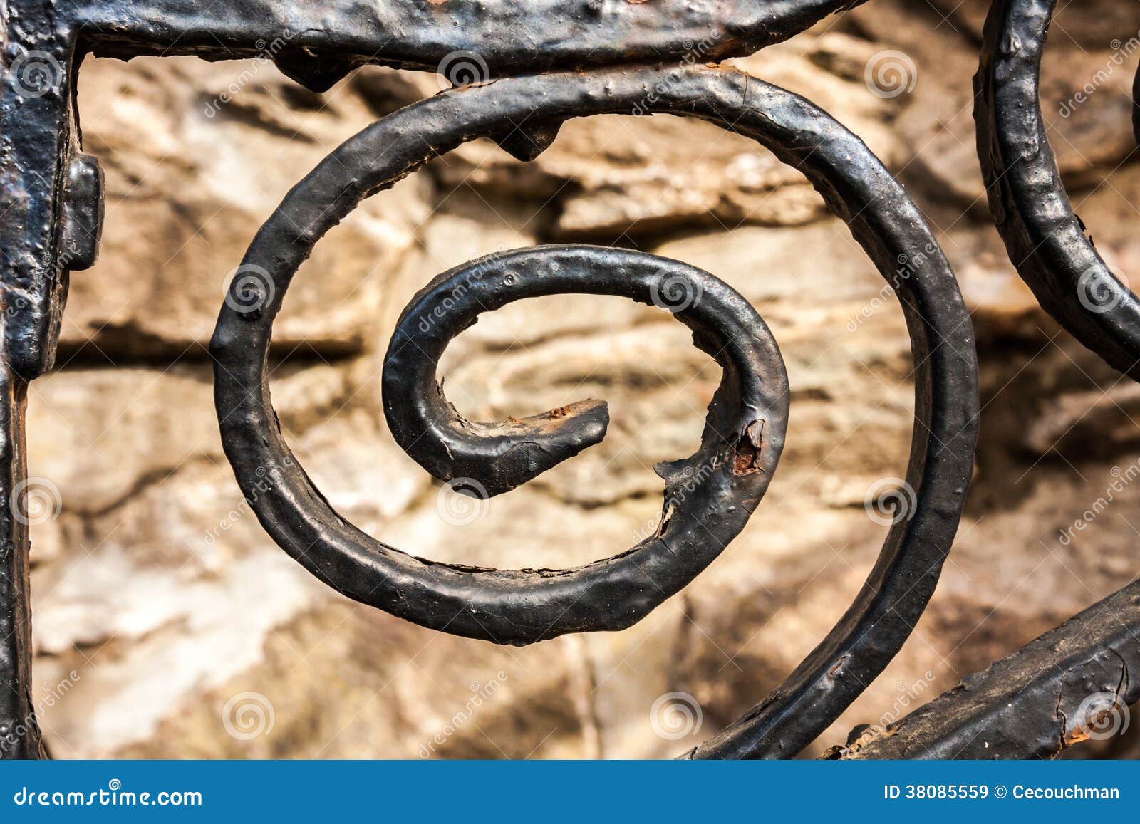 Black Wrought Iron Motif - Letter G Stock Image - Image of black ...