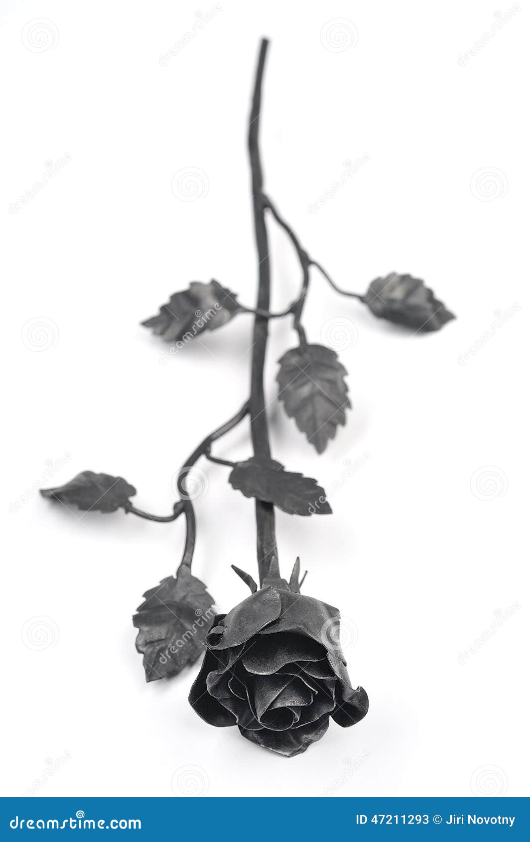 Black forged iron rose stock image. Image of burial, rose - 47211293
