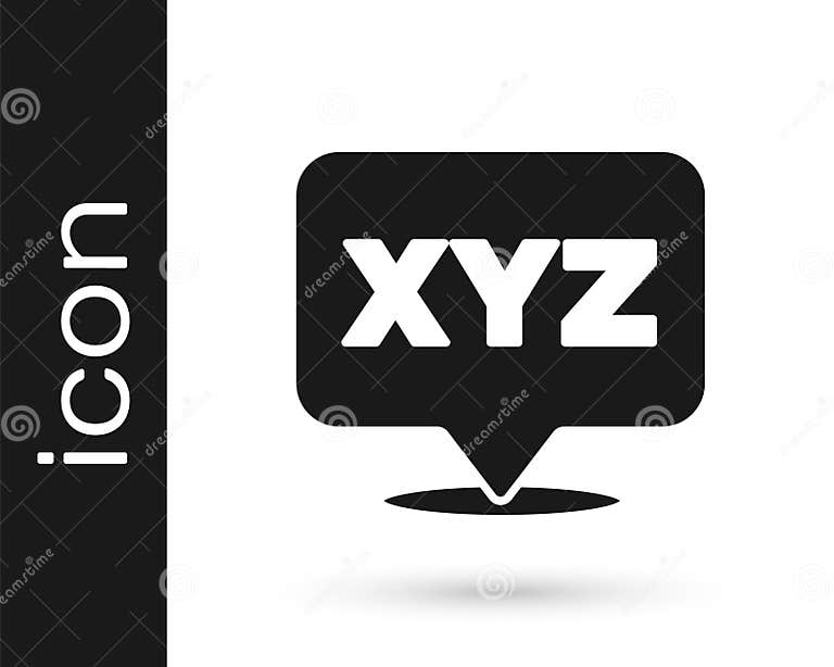 Black XYZ Coordinate System Icon Isolated on White Background. XYZ Axis ...