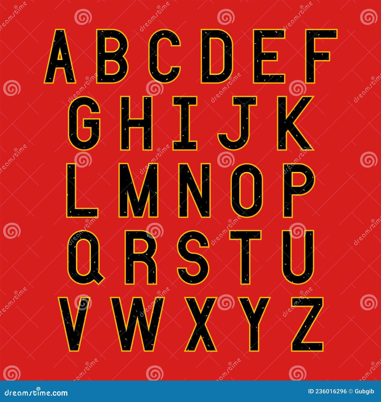 Red And Yellow Alphabet Letters Background Stock Photo | CartoonDealer ...