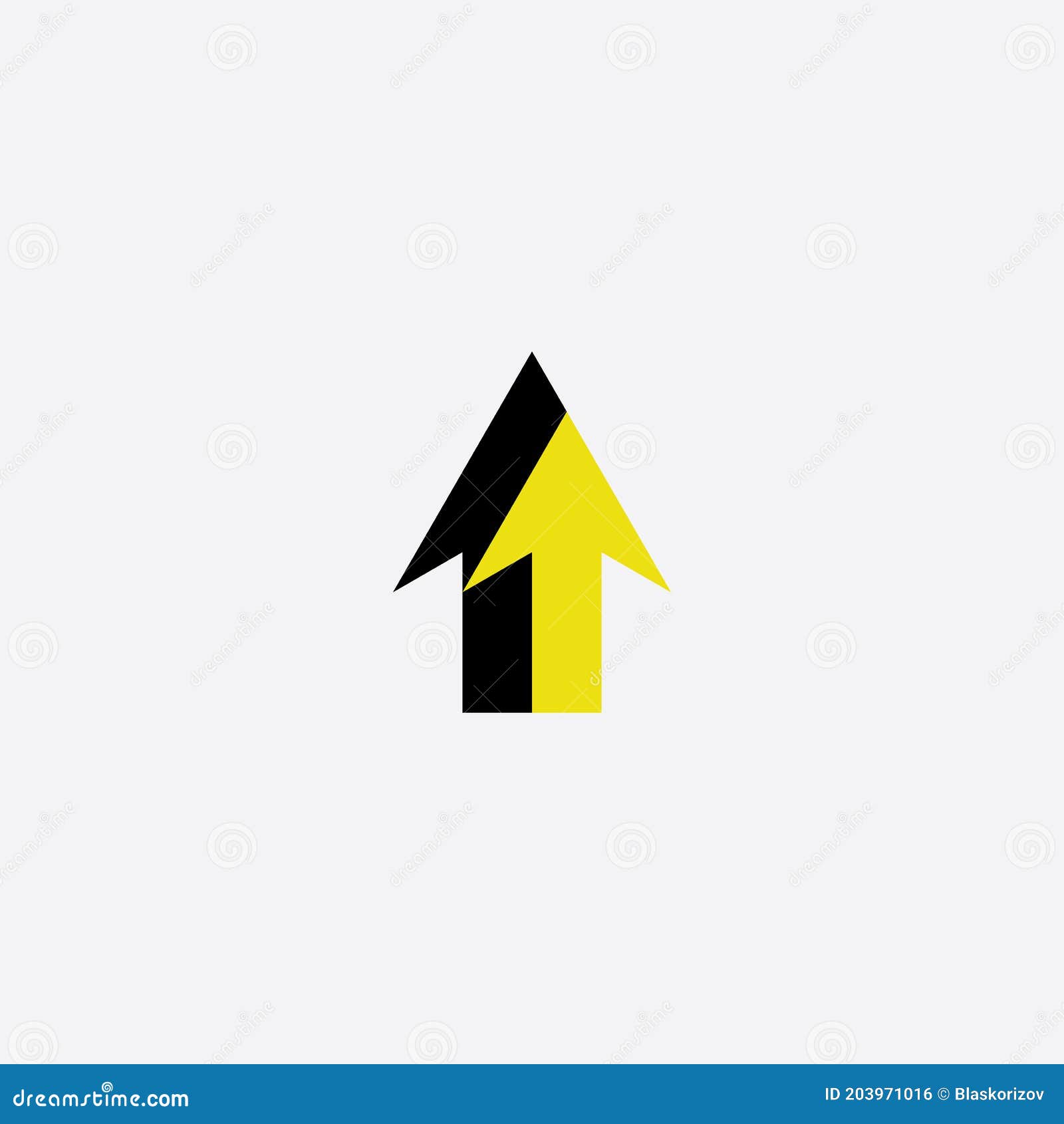 Black Yellow Arrow Logo Symbol Vector Sign Stock Vector - Illustration ...